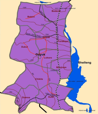 Maps Guyuk Local Government Area, Adamawa · Soluap