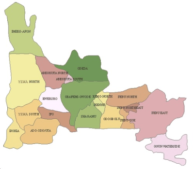 List of Local Government Areas in Ogun State and their headquarters ...