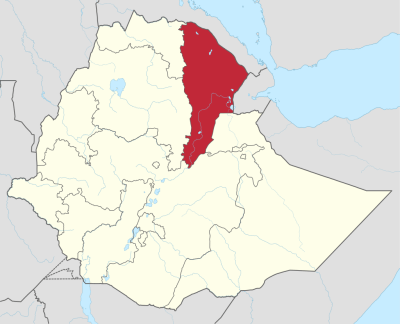 Map of Afar Region, Ethiopia · Soluap