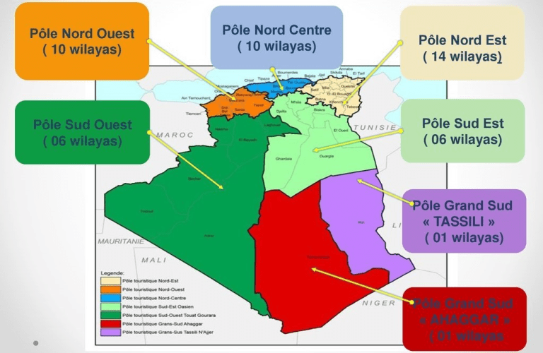 Algeria provinces and number of districts · Soluap